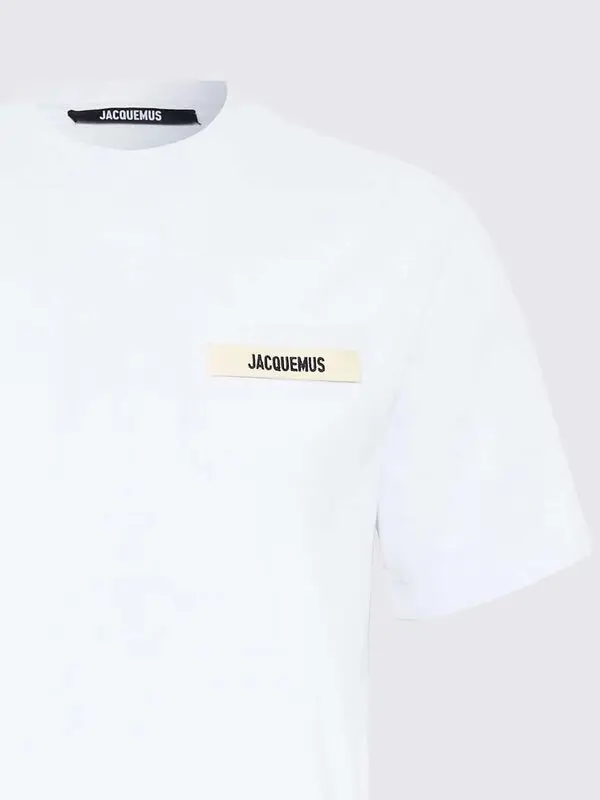 Jacquemus Contrast Appliqué Logo Cotton Crew-neck T-shirt - Gnawed Blue