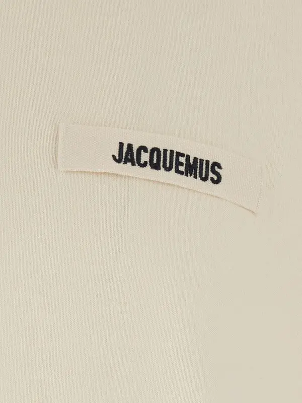 Jacquemus Contrast Appliqué Logo Cotton Crew-neck T-shirt - Yellow