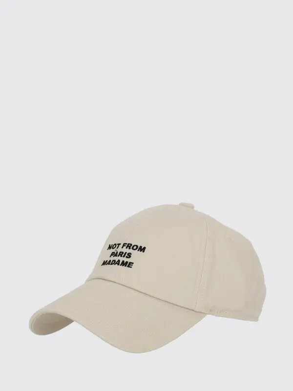 Drole De Monsieur Embroidered Baseball Cap - Beige