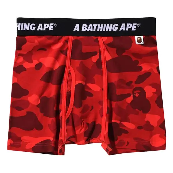 A BATHING APE Color Camo Trunks - Red