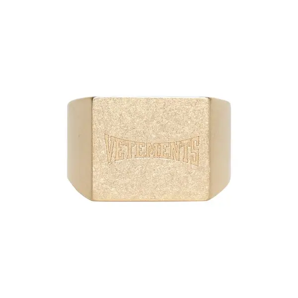 Vetements Boxing Logo Signet Ring - Gold