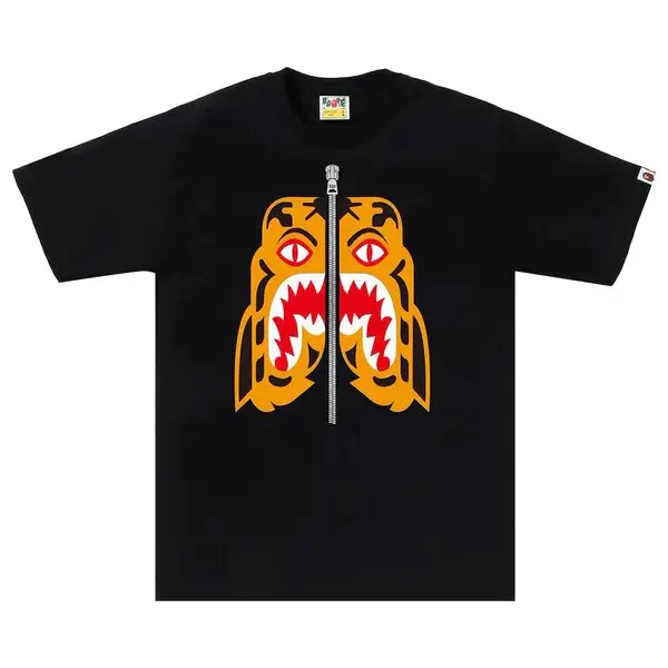A BATHING APE Tiger Graphic Tee - Black