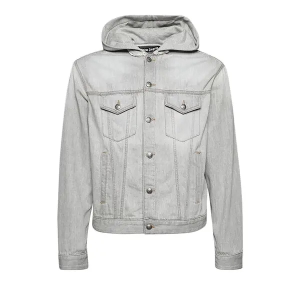 Palm Angels Curved Logo Denim Jacket
