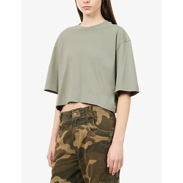 Canada Goose Addison Cropped Cotton-jersey T-shirt