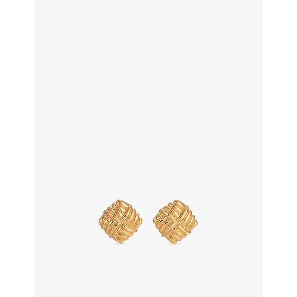 HEAVEN MAYHEM Mini Knot Stud Earrings - Gold/gold