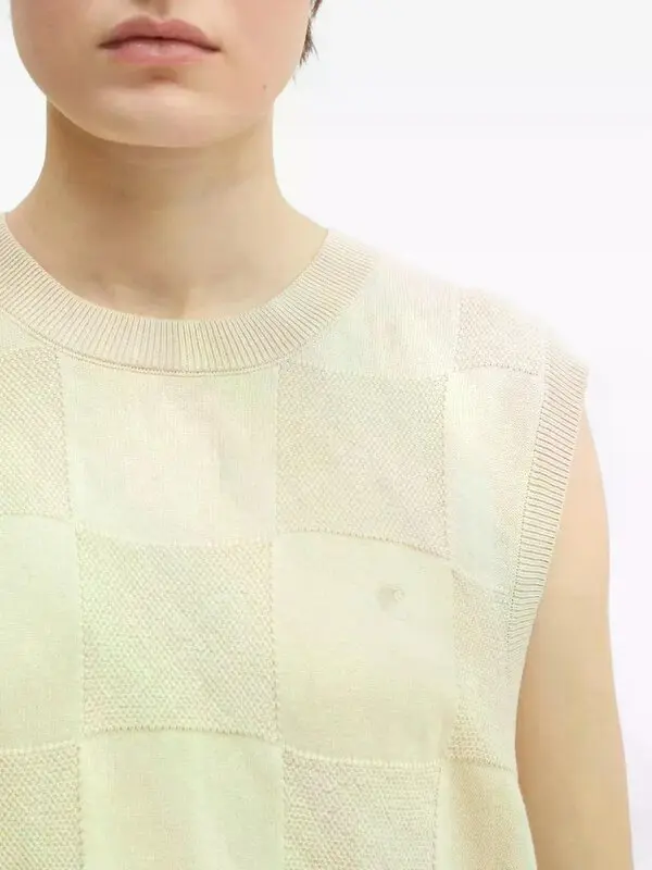 Carhartt Work In Progress Checked Sleeveless Knitted Top