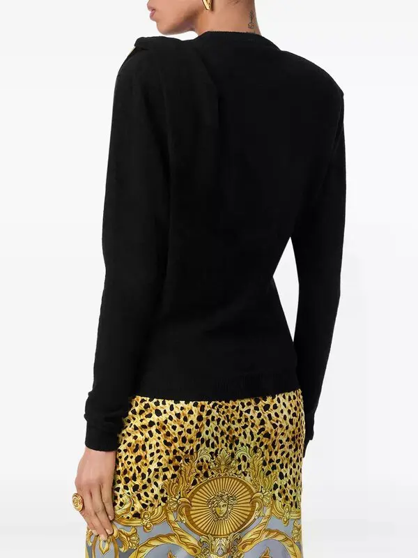 Versace Wool Sweater With Buckle