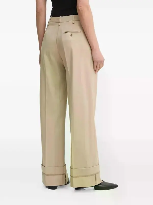 SAMSOE SAMSOE Wide-leg Trousers With Cuffed Hems