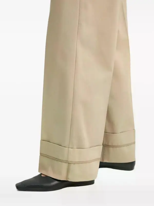 SAMSOE SAMSOE Wide-leg Trousers With Cuffed Hems