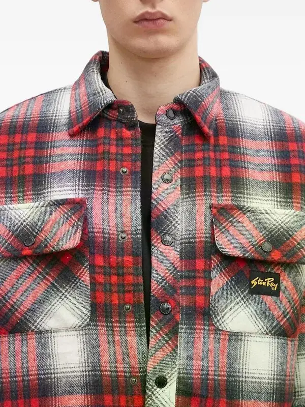 STAN RAY Plaid Shirt Jacket - Red