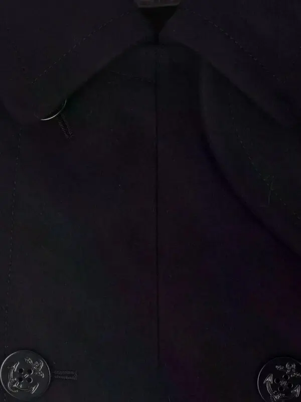 Sacai Anchor-button Double-breasted Coat