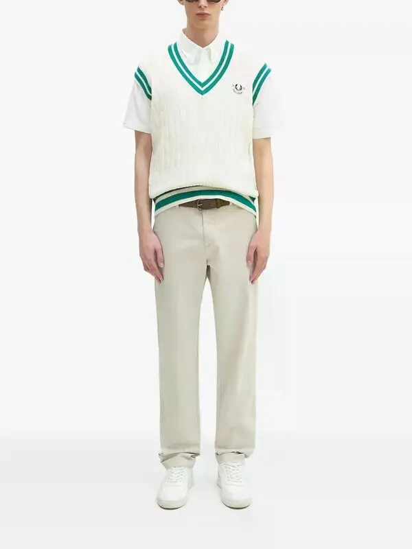 Fred Perry Cable-knit V-neck Sweater Vest