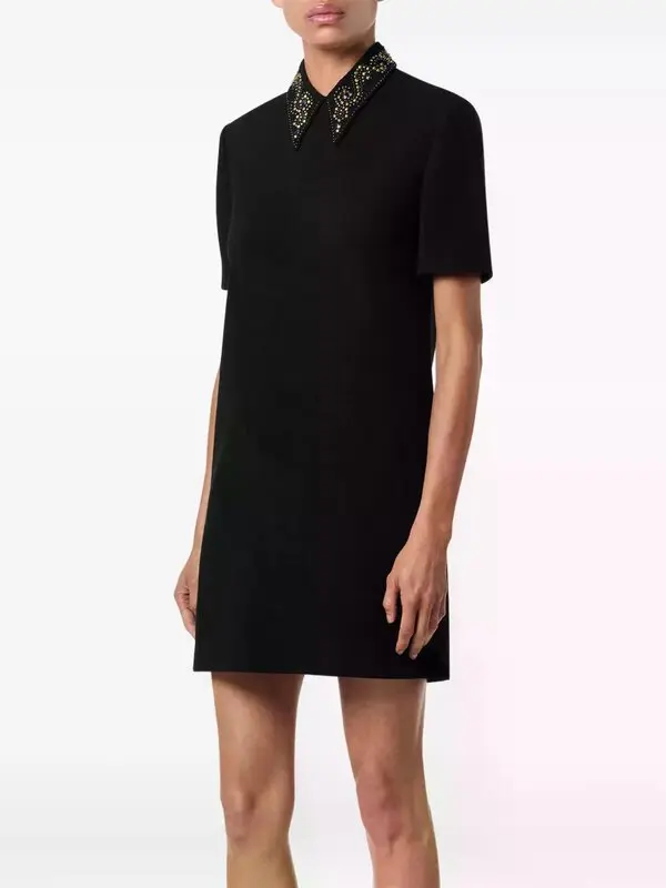 Versace Embellished-collar Mini Dress