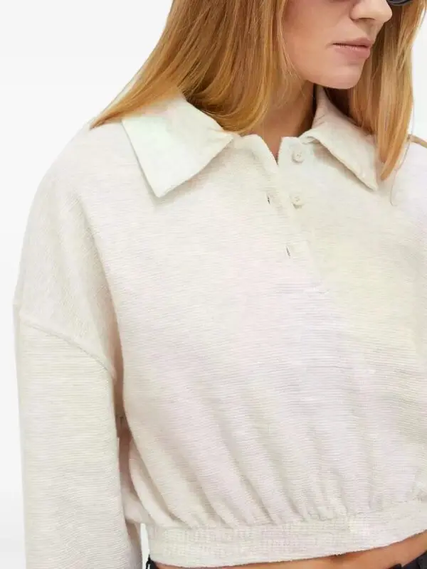 American Vintage Polo-neck Cropped Top