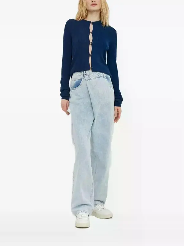 LOVECHILD Ribbed Button Cardigan