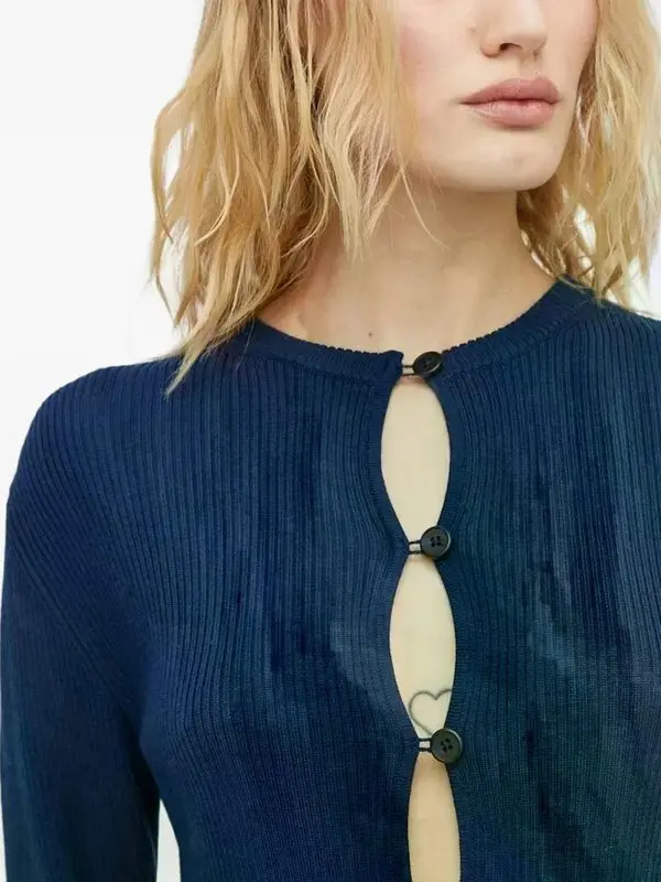 LOVECHILD Ribbed Button Cardigan