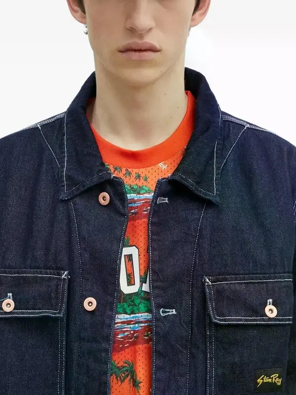 STAN RAY Contrast-stitch Denim Jacket