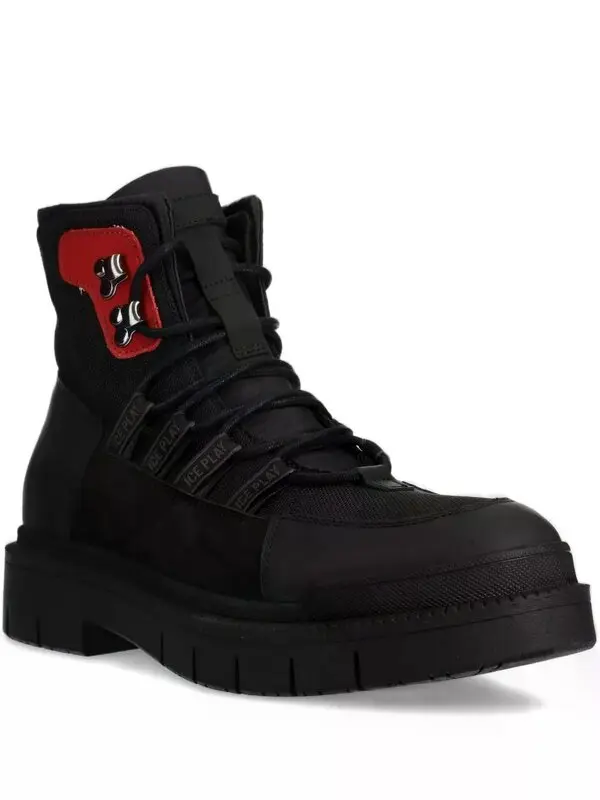 ICE PLAY Paneled Lace-up Hiking Boots