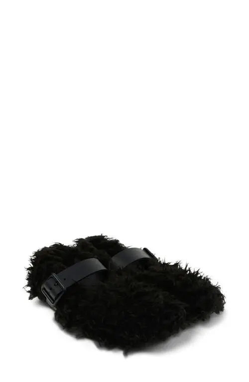 Camper Lab Gender Inclusive Wabi Faux Fur Slipper - Black