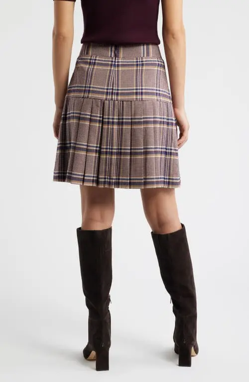 TAHARI ASL Plaid Pleated Skirt