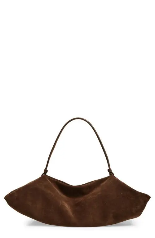 Altuzarra Origami Studded Suede Shoulder Bag - Chocolate