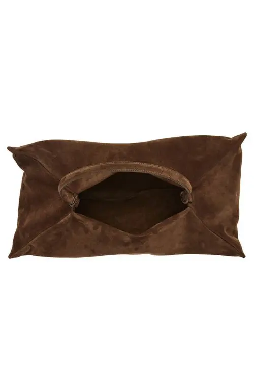 Altuzarra Origami Studded Suede Shoulder Bag - Chocolate