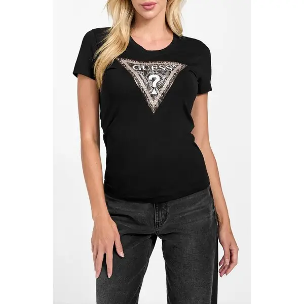 Guess Python Triangle Embellished Graphic T-shirt