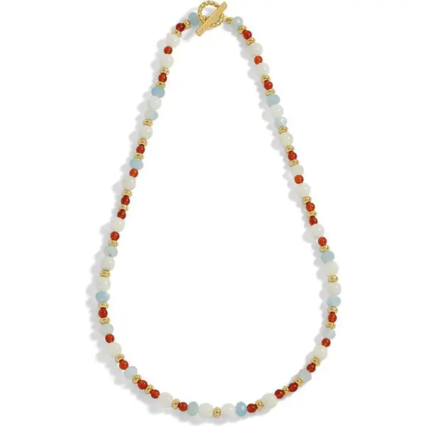 Estée Lauder Beaded Necklace With Toggle Closure - White Multi