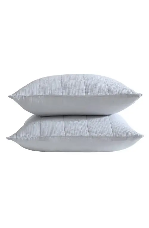 Calvin Klein Quilted Cotton Gauze Euro Pillow Sham - Light Blue