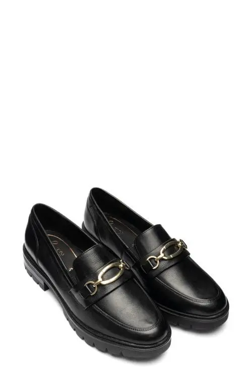 ARA Camellia Lug Sole Bit Loafer - Black