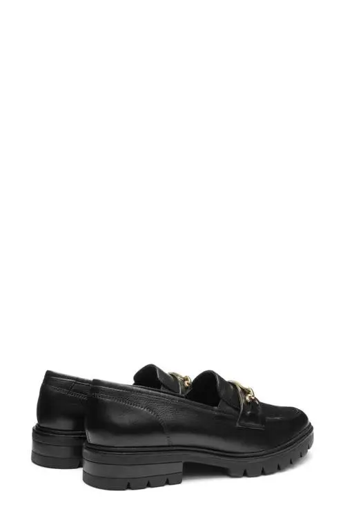 ARA Camellia Lug Sole Bit Loafer - Black