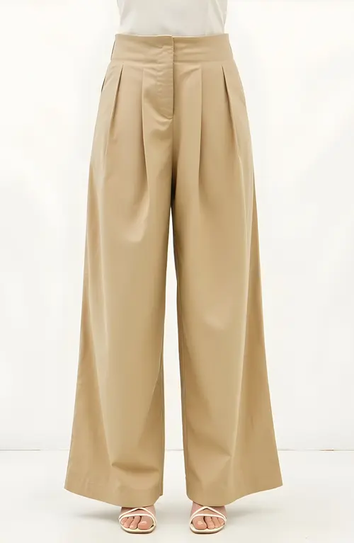 MODENAIRE Pleated Wide-leg Trousers