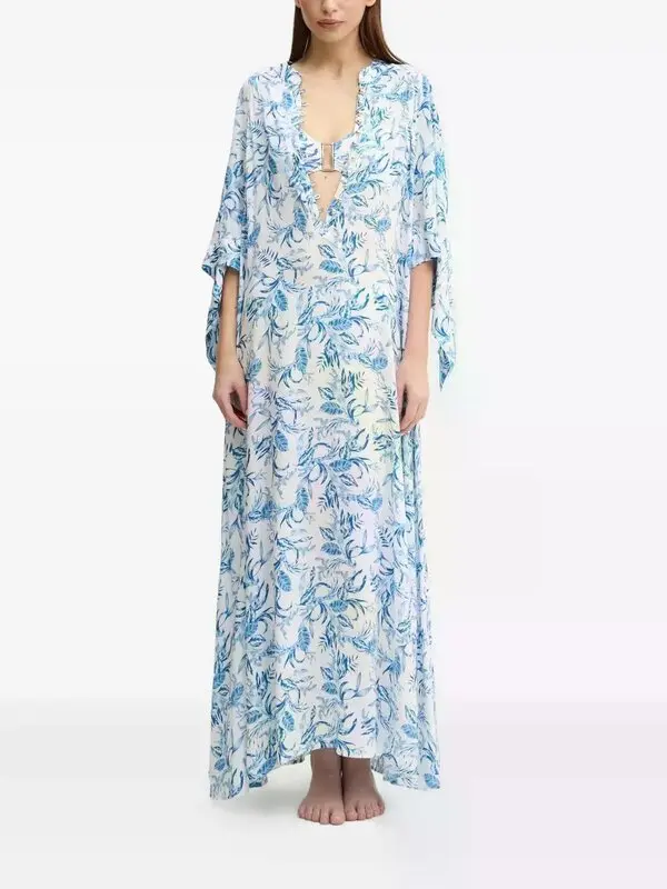 Melissa Odabash Edith Floral Beach Dress - White