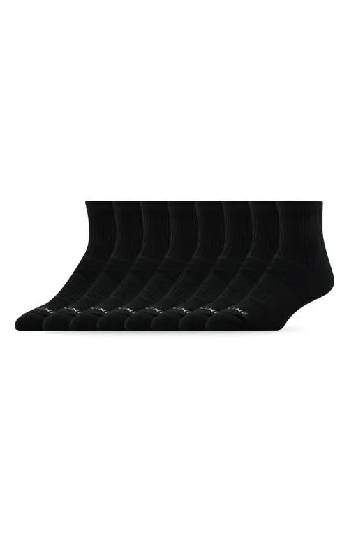 STRIDELINE 8-pack Half Calf Socks - Black
