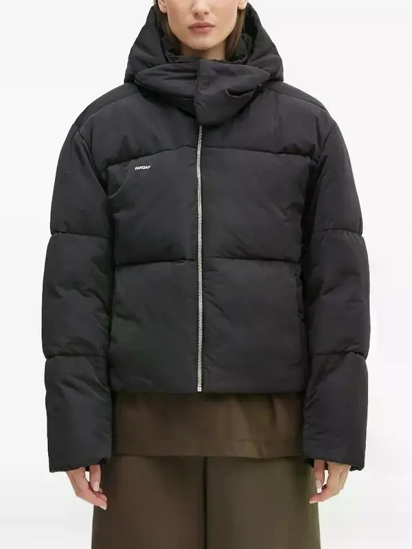 PANGAIA Hooded Puffer Jacket - Black