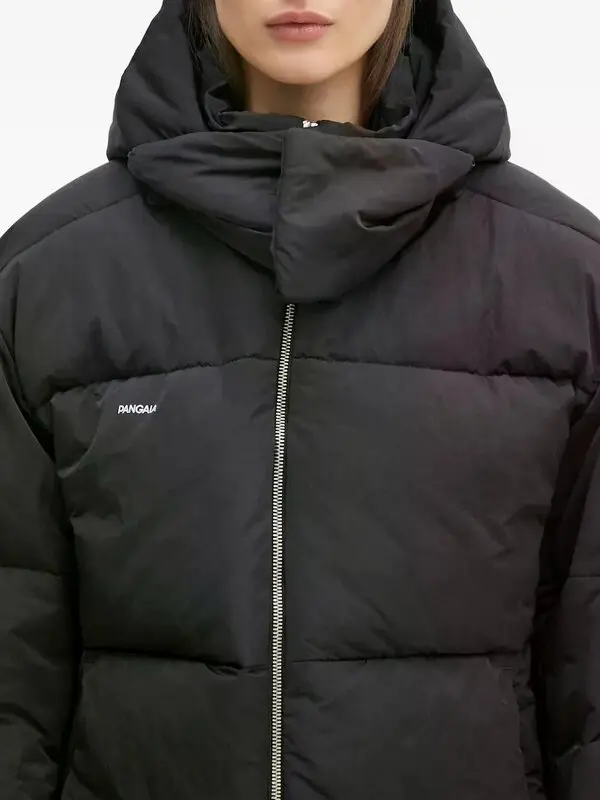 PANGAIA Hooded Puffer Jacket - Black