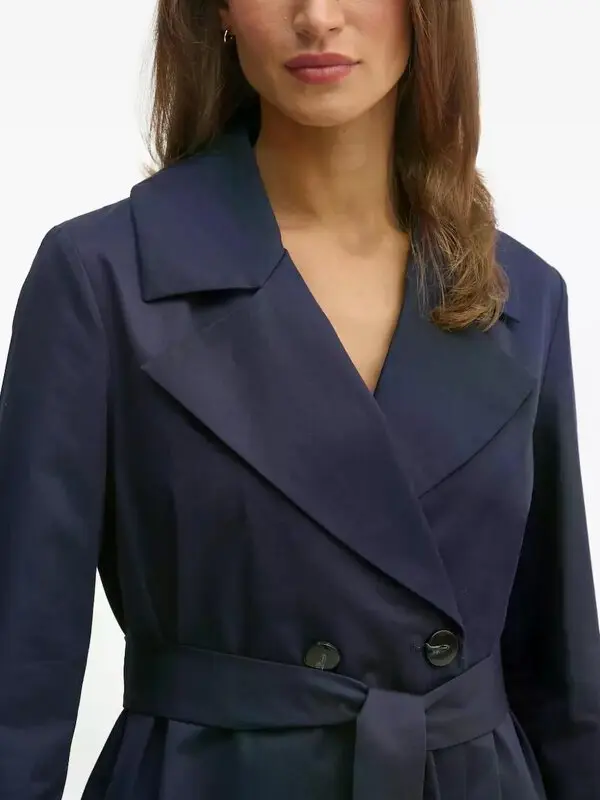 Sisley Belted Double-breasted Trench Coat