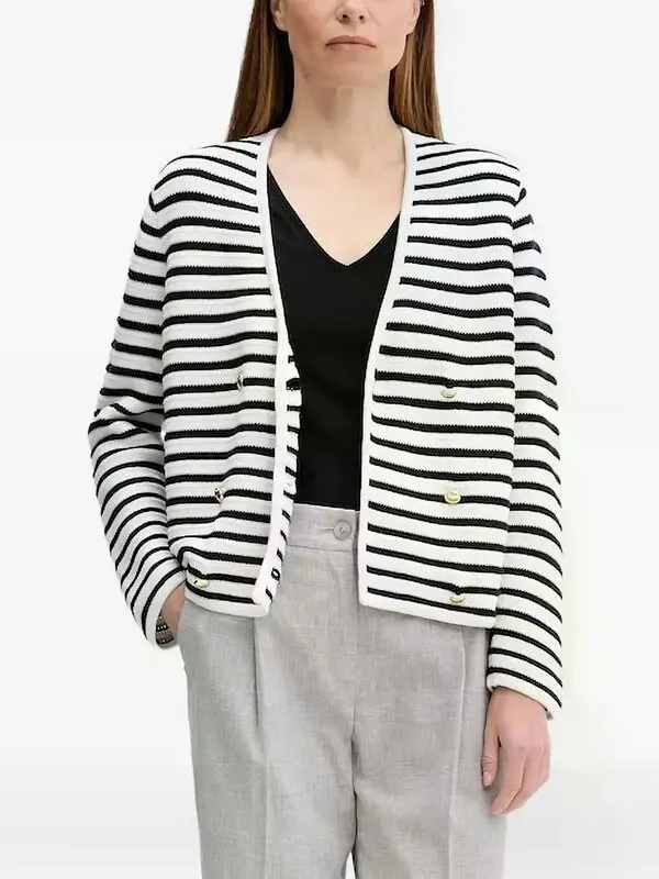 Barbour Striped Double-breasted Cardigan