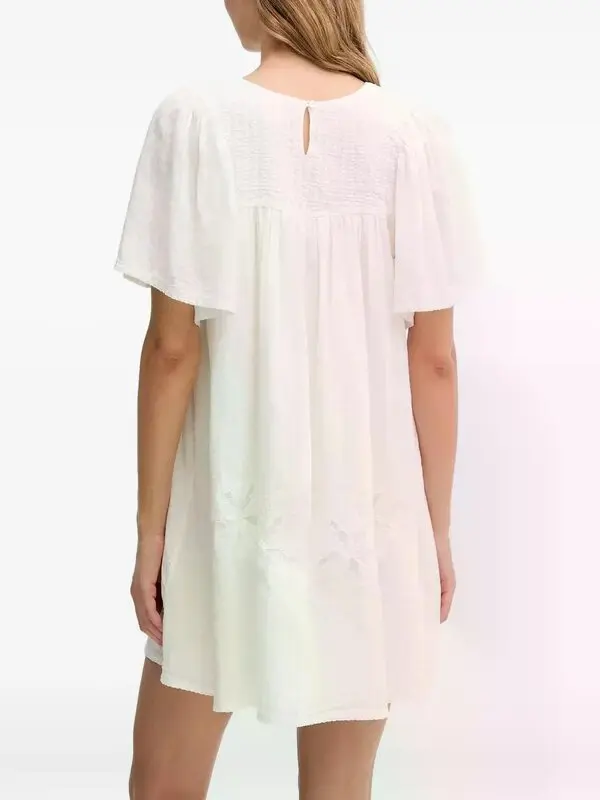 lola embroidered mini dress Lola Pink Mesh Mini Dress - US 12