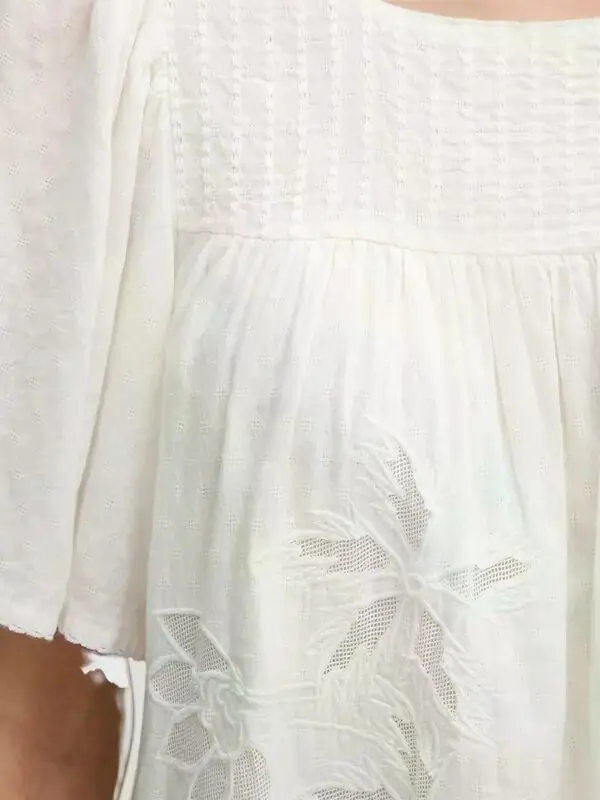 Buy HOSS INTROPIA Lola Embroidered-smocked Mini Dress - White At 25% Off |  Editorialist