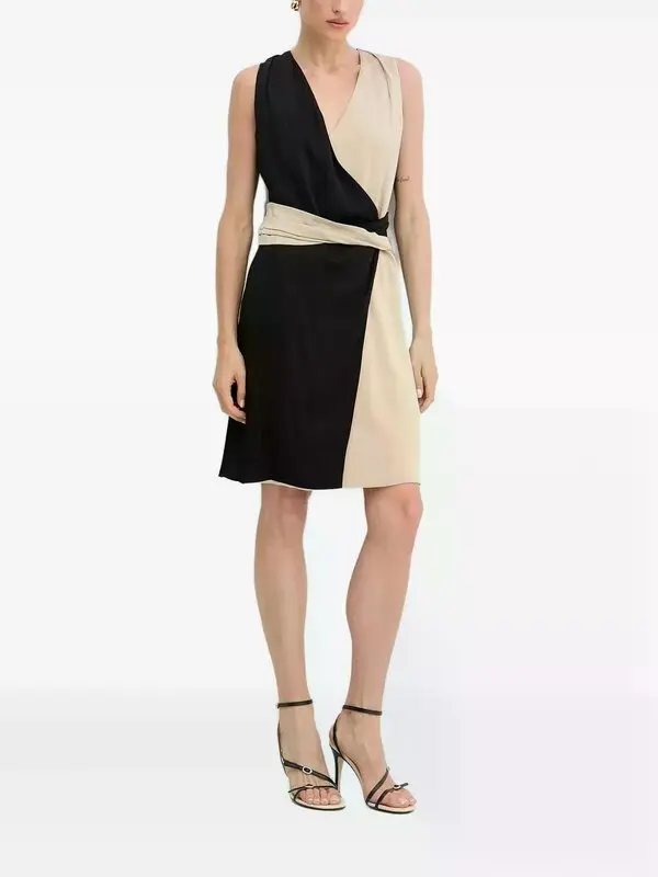 BOSS Two-tone Wrap Mini Day Dress