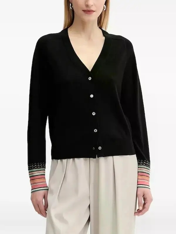 Paul Smith V-neck Cardigan With Contrasting Cuffs
