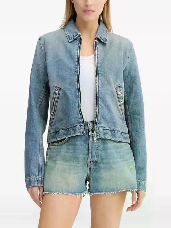WON HUNDRED Zip-fastening Denim Jacket