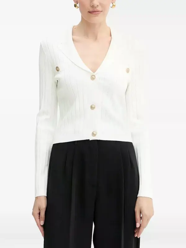 Guess Ribbed Buttoned Cardigan