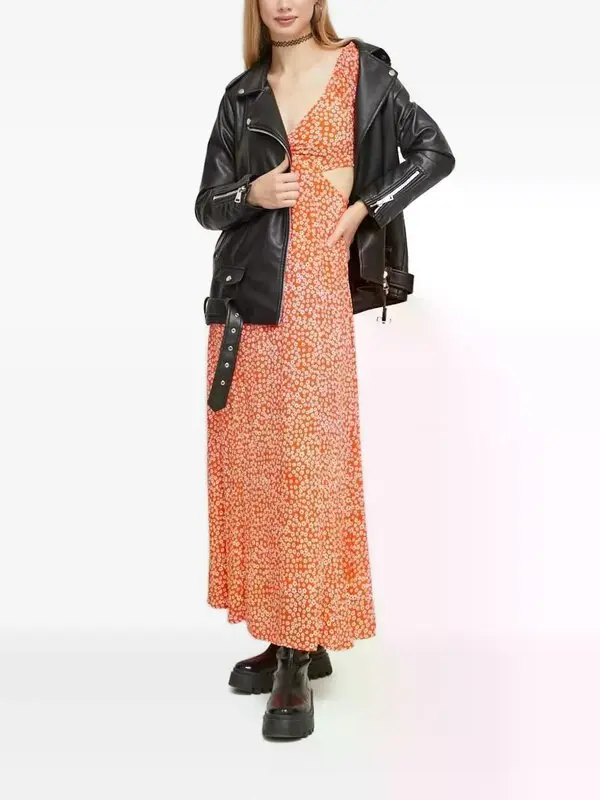 Billabong Floral Maxi Dress With Ring Detail In Orange - 30% Off |  Editorialist