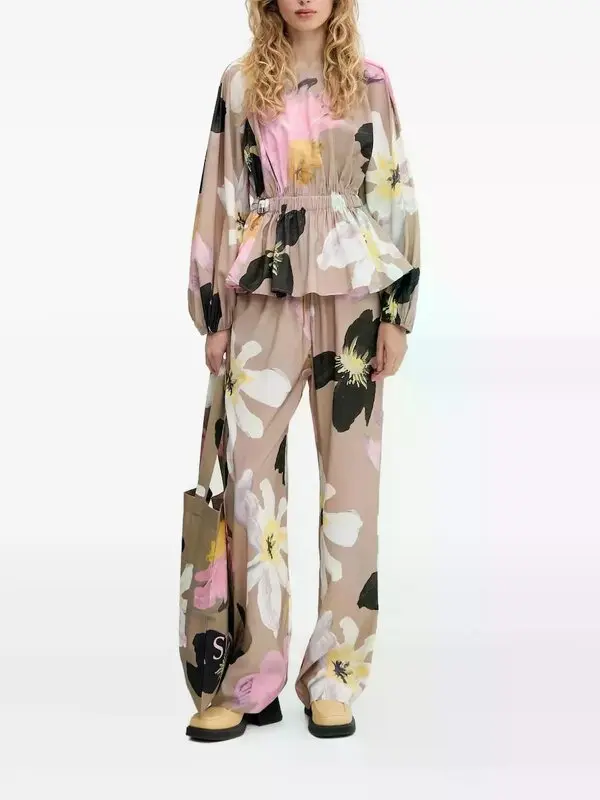 Stine Goya Floral Print Drawstring Trousers
