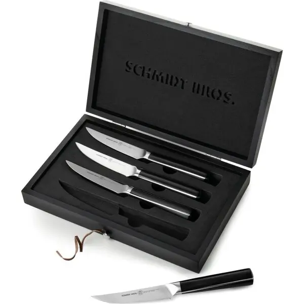 SCHMIDT BROTHERS CUTLERY Crosstown 4-piece Steak Set - Black