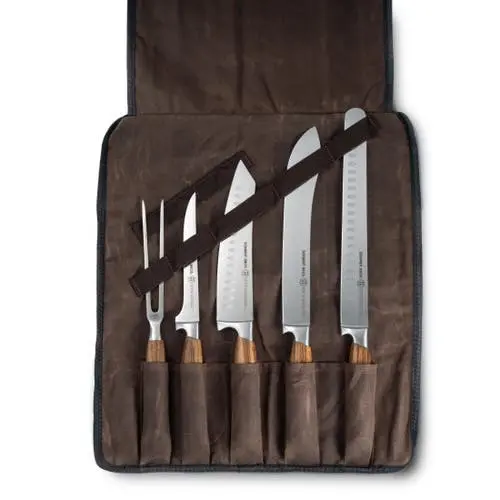 SCHMIDT BROTHERS CUTLERY Zebra Wood 6-piece Bbq Knife Set