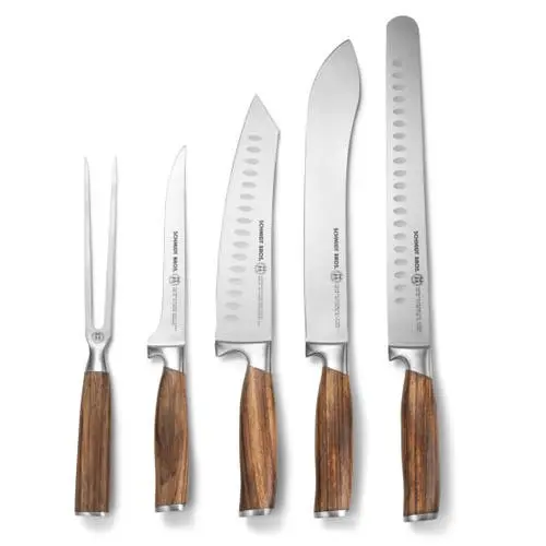 SCHMIDT BROTHERS CUTLERY Zebra Wood 6-piece Bbq Knife Set