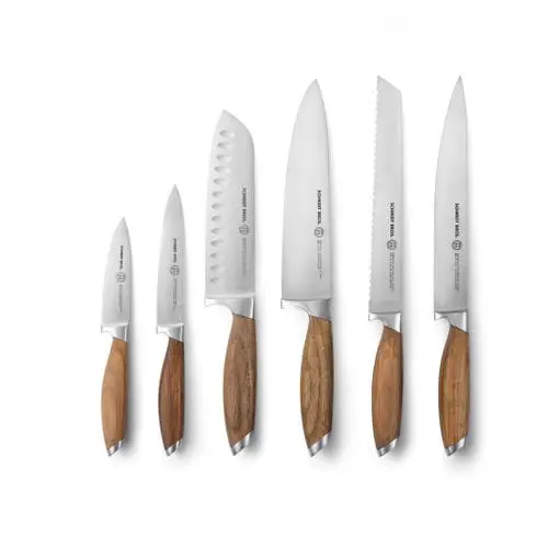 SCHMIDT BROTHERS CUTLERY Bonded Teak 7-piece Knife Block Set